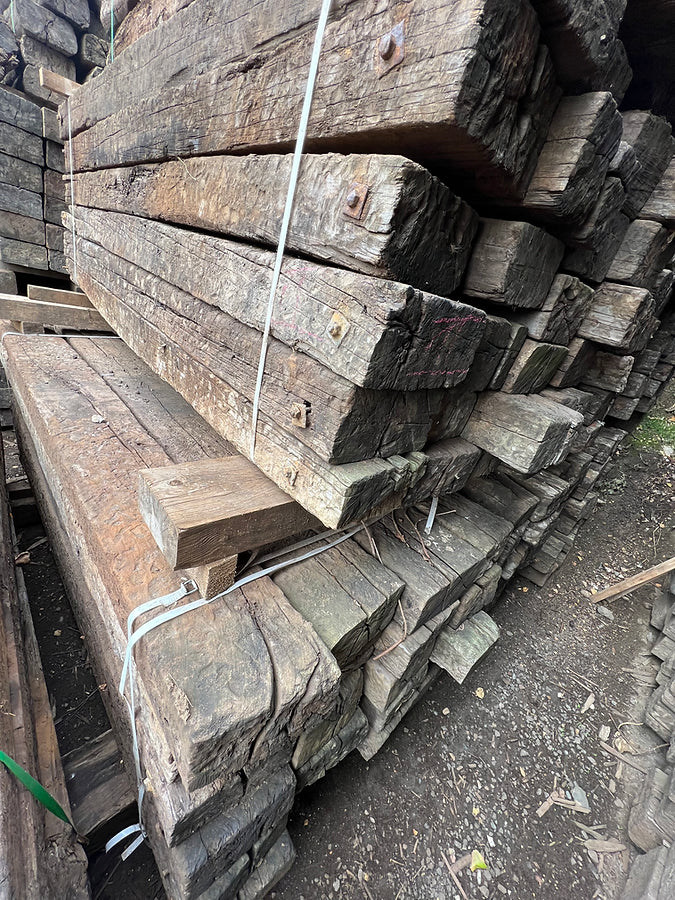 1st Grade Reclaimed Oak Railway Sleepers (2600mm x 250mm x 150mm ...