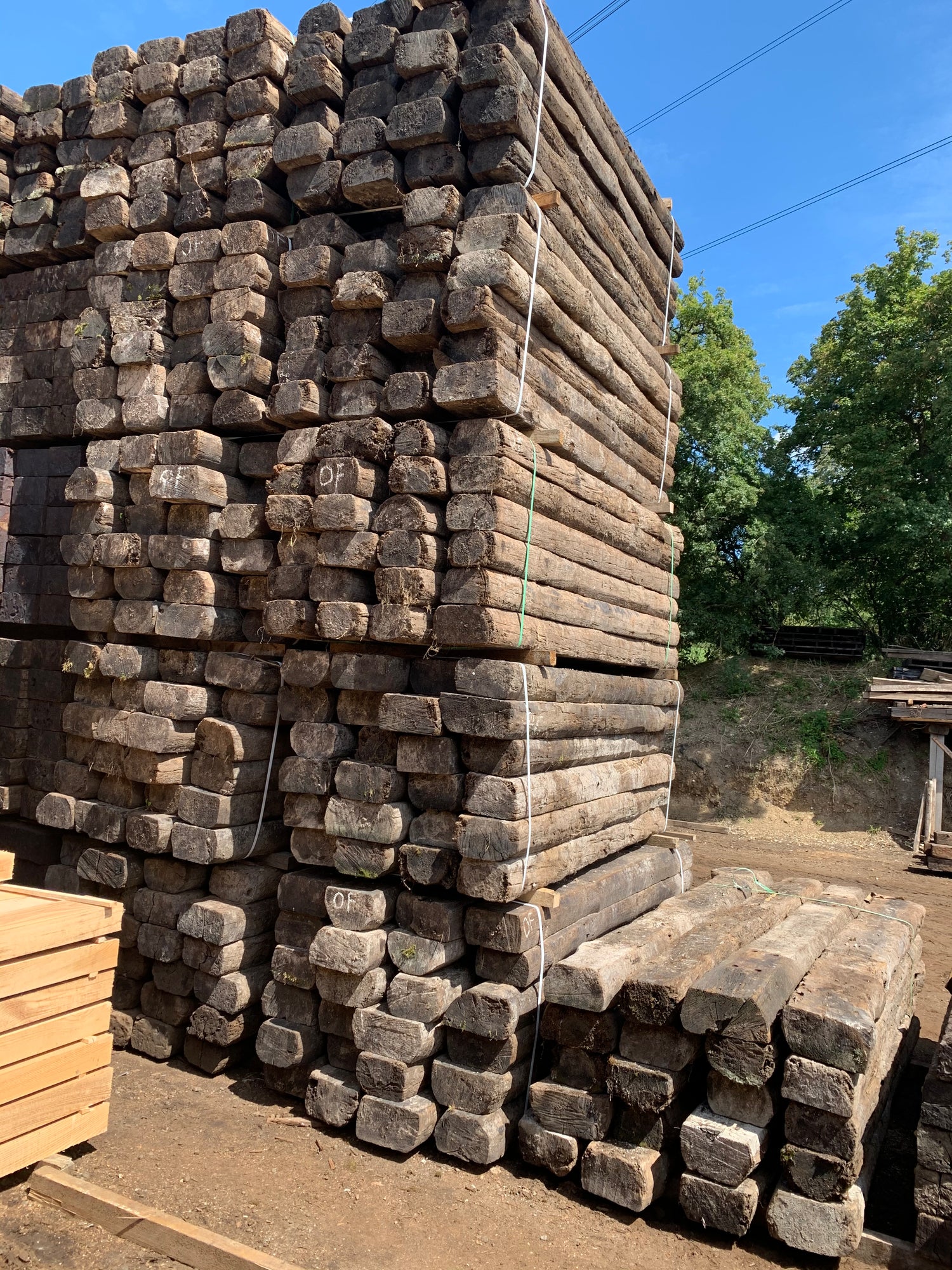 ROUNDED Reclaimed Pine Railway Sleepers (2600mm x 250mm x 150mm ...